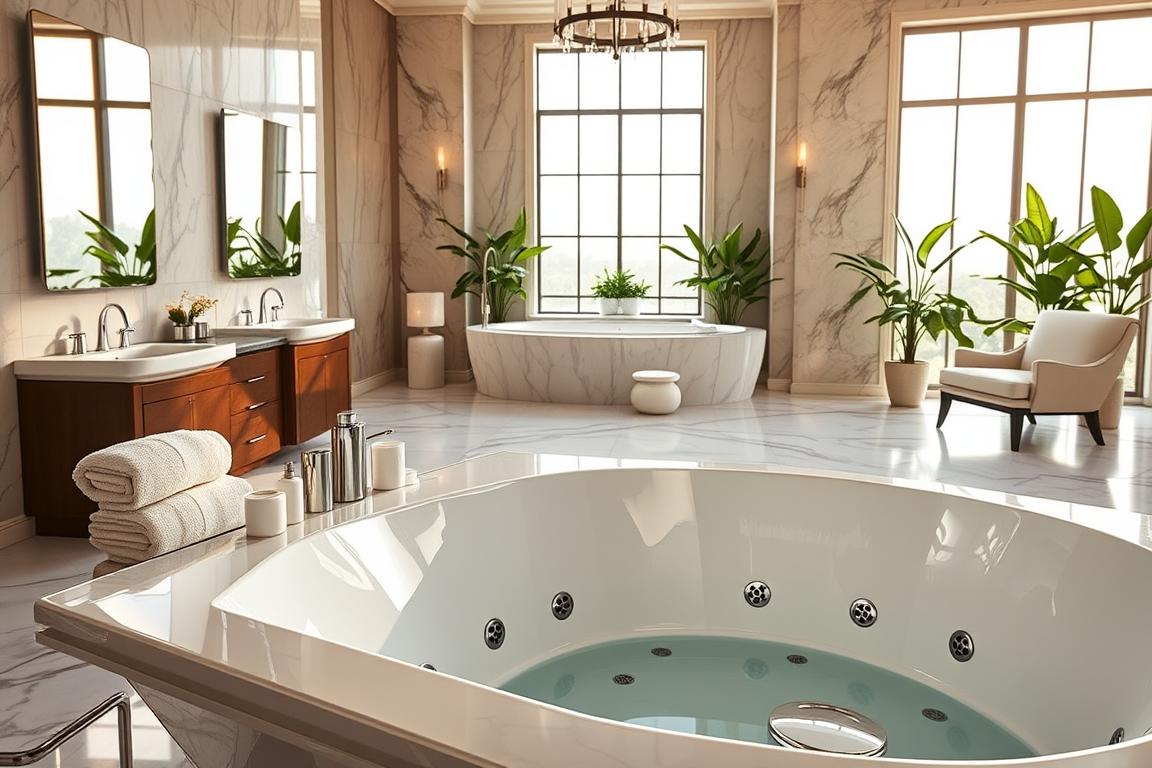 Luxurious Soak: My Bathroom Jacuzzi Tub Review